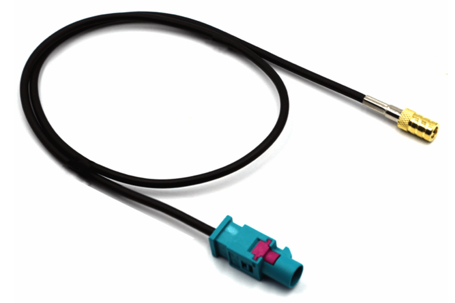 Fakra DAB male to DAB SMB female antenna adapter cable (50cm) - InCarTec