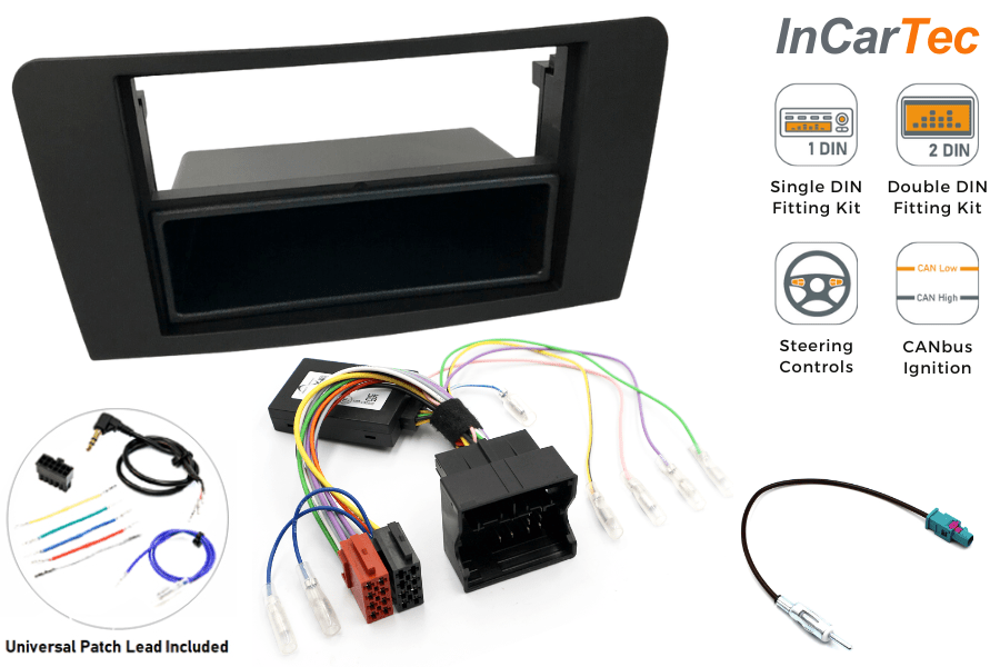 Mercedes M-Class (W164) (2005-2010) Single/Double DIN car stereo upgrade fitting kit (BASIC ...
