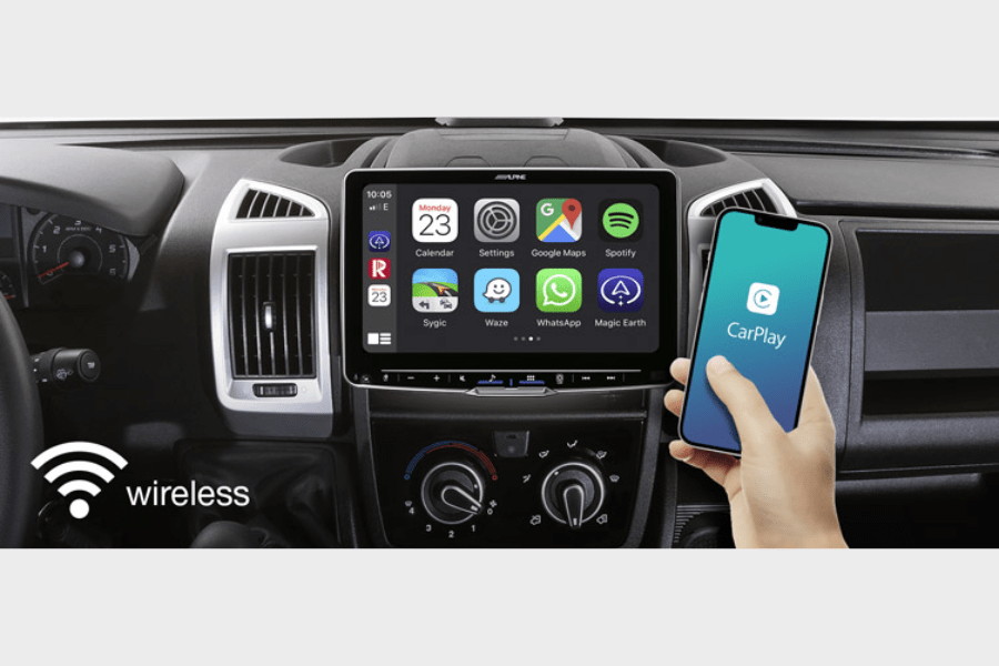 Alpine ILX905D Halo 9 inch touchscreen stereo head unit with wireless Carplay, Android Auto, DAB ...