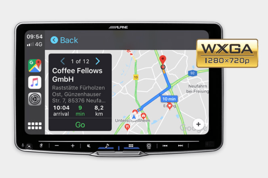 Alpine ILX905D Halo 9 inch touchscreen stereo head unit with wireless Carplay, Android Auto, DAB ...