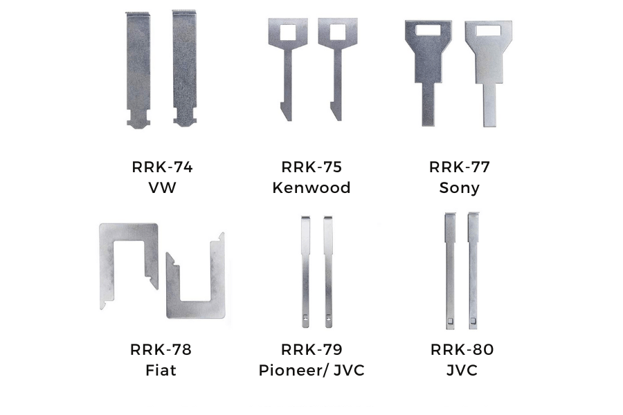 38 Piece (19 Pair) car audio radio stereo release key/ disassembly set ...