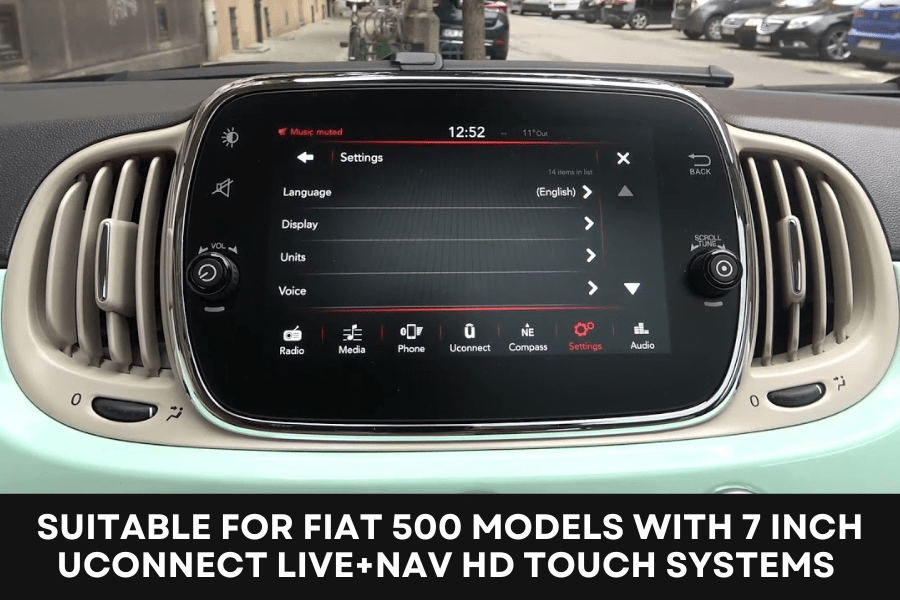 Fiat 500/ 500L/ 500X front/rear view camera interface (Uconnect LIVE ...