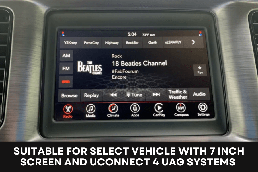 Chrysler/ Dodge (2018 Onwards) front/rear view camera interface (Uconnect 4 UAG 7 inch monitor ...