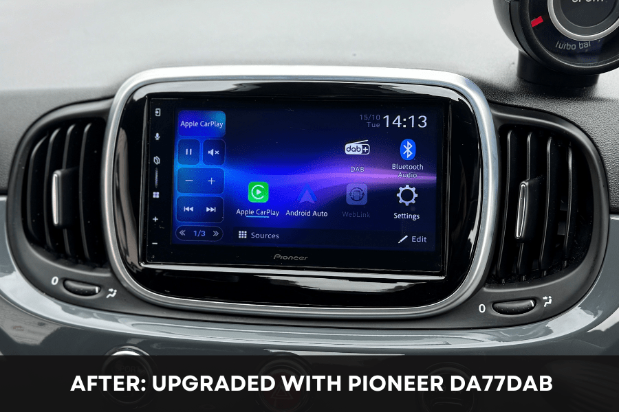 Abarth/ Fiat 500 (2016-2021) Double DIN car stereo upgrade fitting kit (Uconnect 5 Inch) - InCarTec