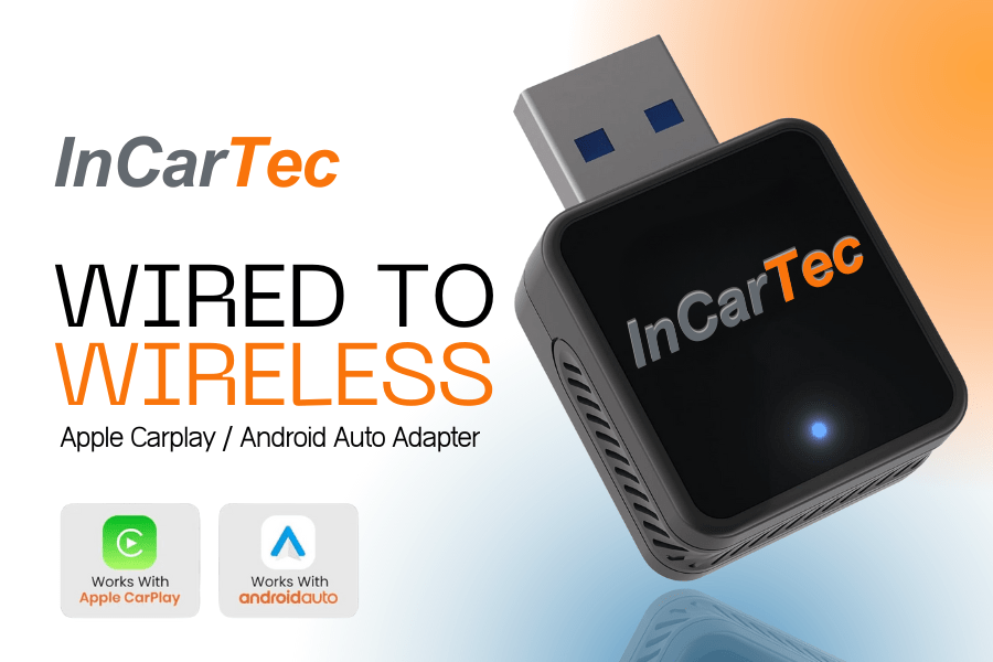 Incartec Wired To Wireless Apple Carplay Android Auto Mini Adapter
